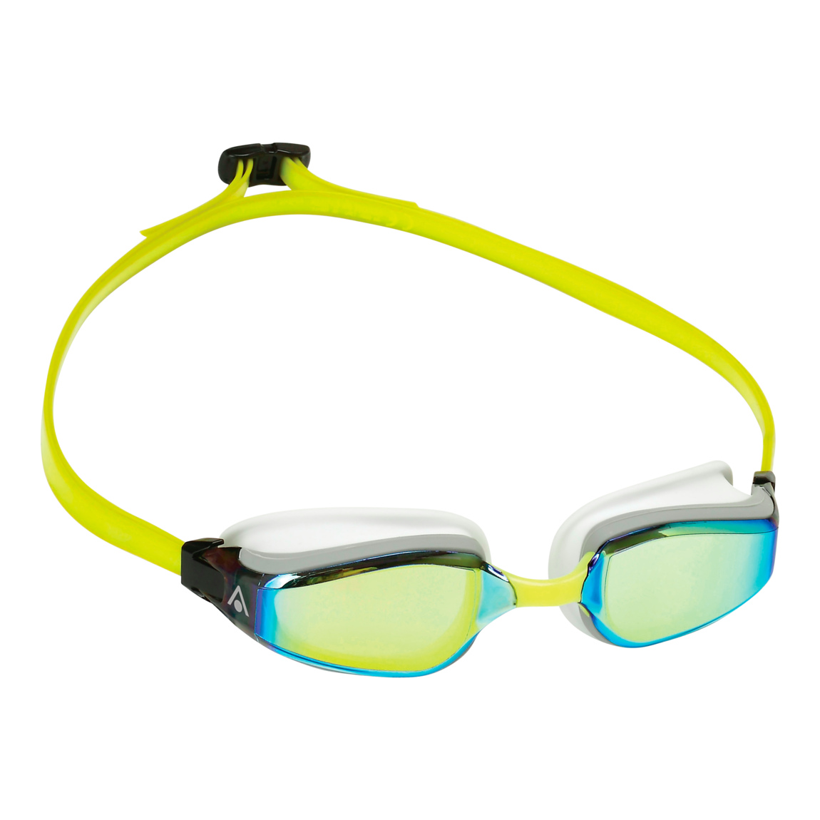 Aquasphere Fastlane - Yellow Titanium Mirrored Lens - White/Yellow Swim ...
