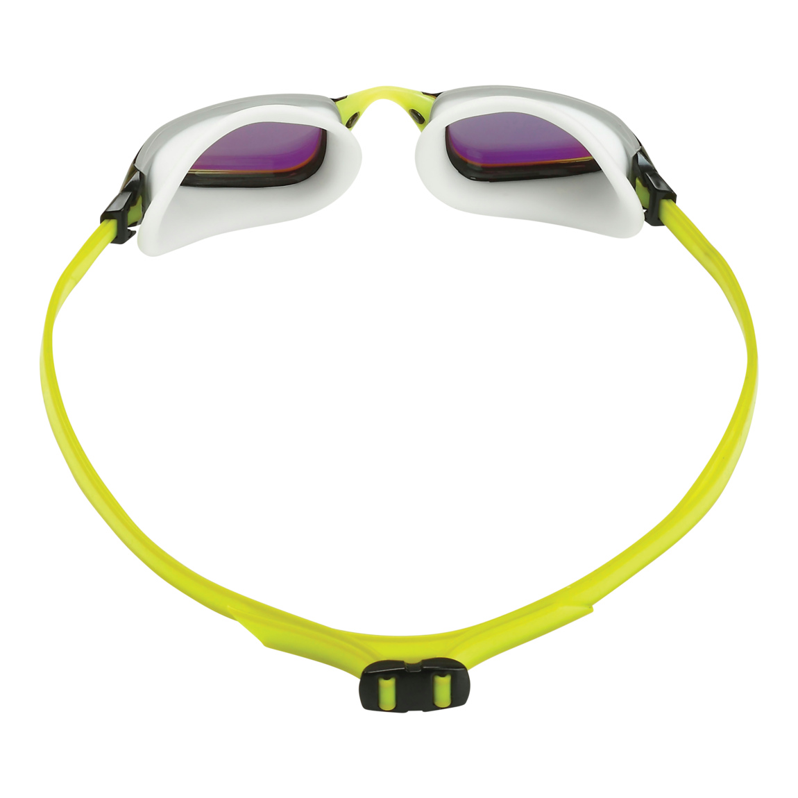 Aquasphere Fastlane - Yellow Titanium Mirrored Lens - White/Yellow Swim ...