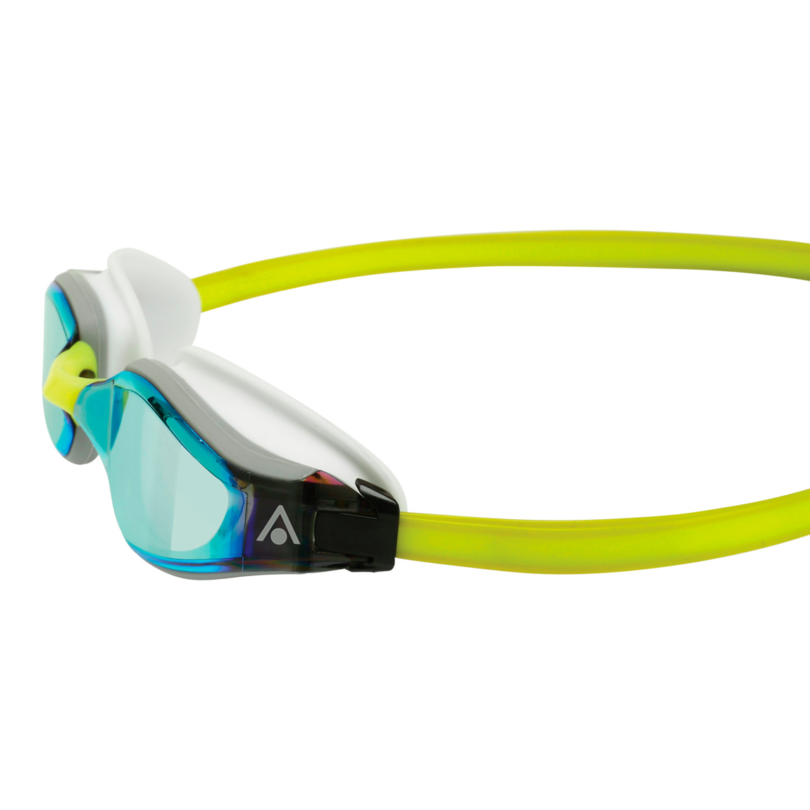 Aquasphere Fastlane - Yellow Titanium Mirrored Lens - White/Yellow Swim ...