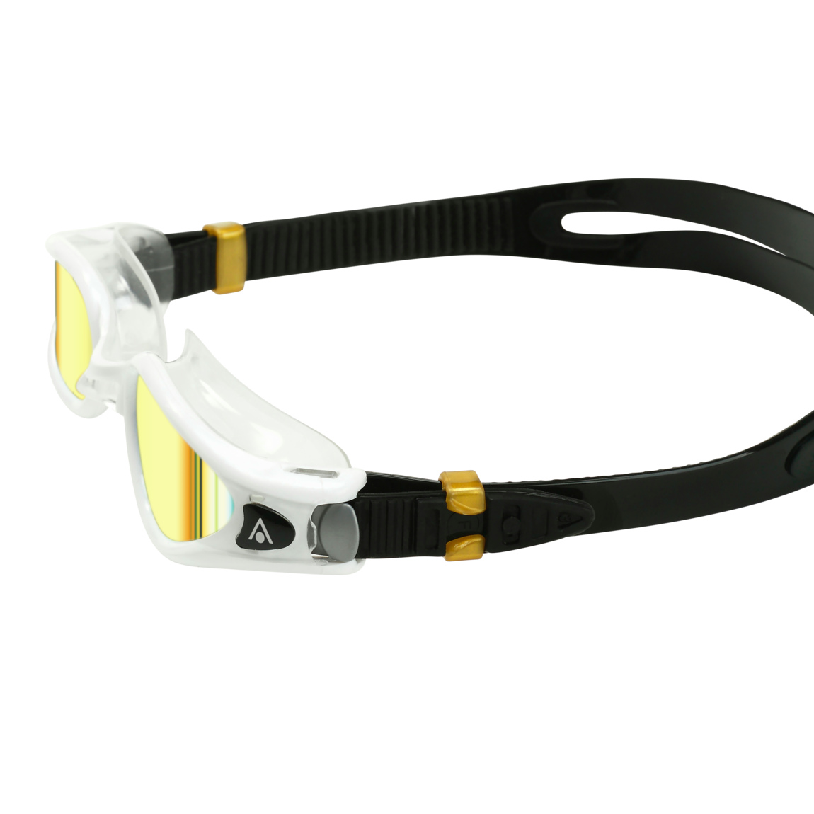 Aquasphere Kaiman Exo - Gold Titanium Mirrored Lens - White/Transparent ...