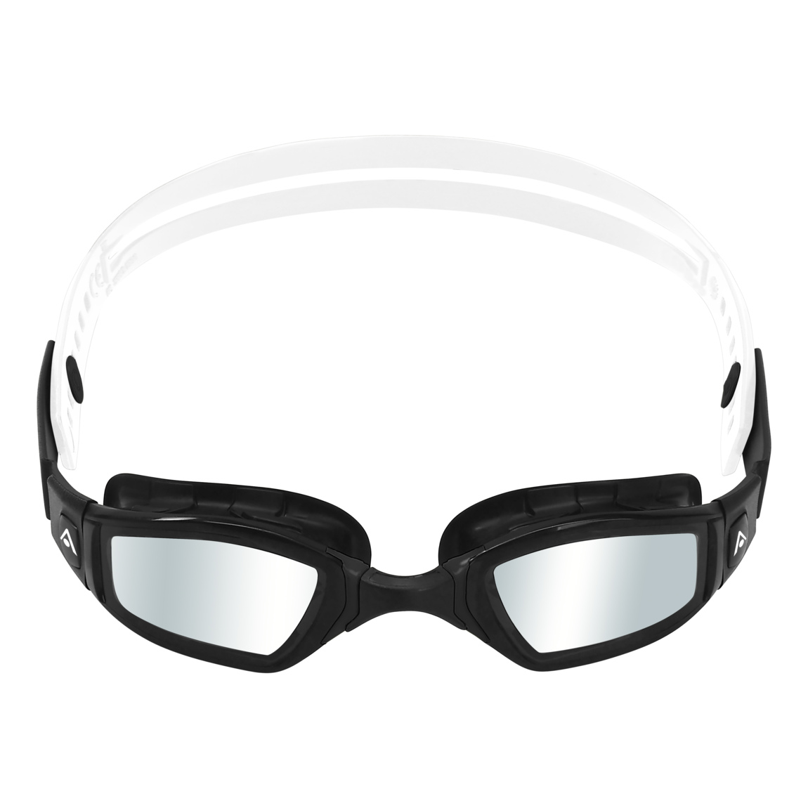 Aquasphere Ninja - Silver Titanium Mirrored Lens - Black/White Swim ...