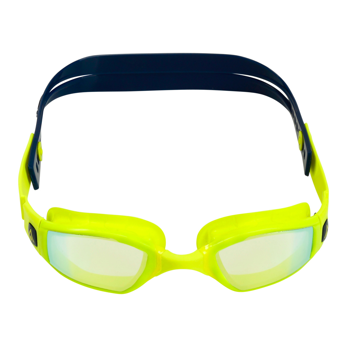 Aquasphere Ninja - Yellow Titanium Mirrored Lens - Bright-Yellow/Navy ...