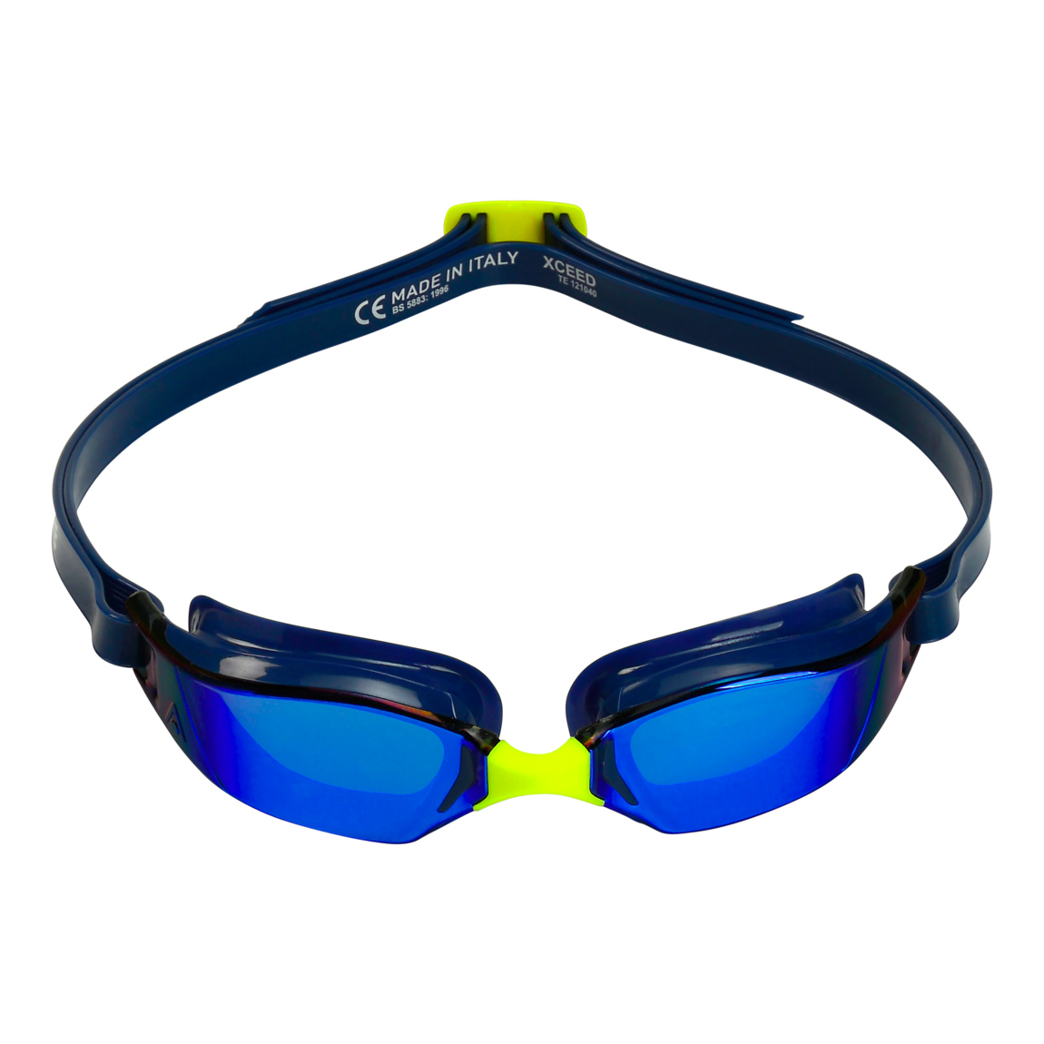 Aquasphere Xceed - Blue Titanium Mirrored Lens - Navy/Navy Swim Racing ...