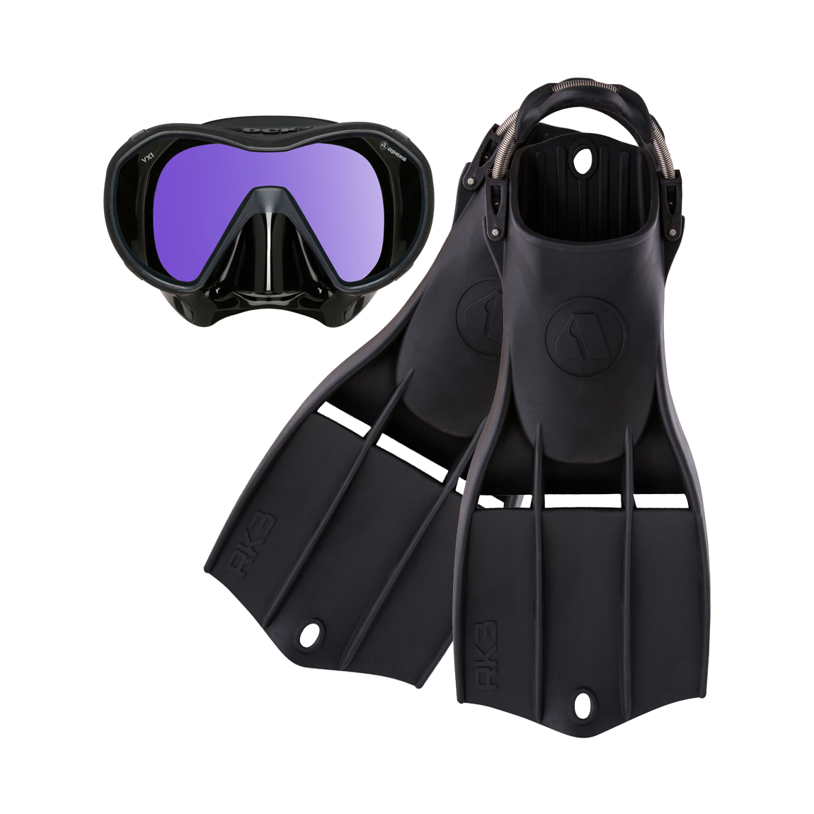Apeks VX1 RK3 Tech Diving Set - Black | Manex