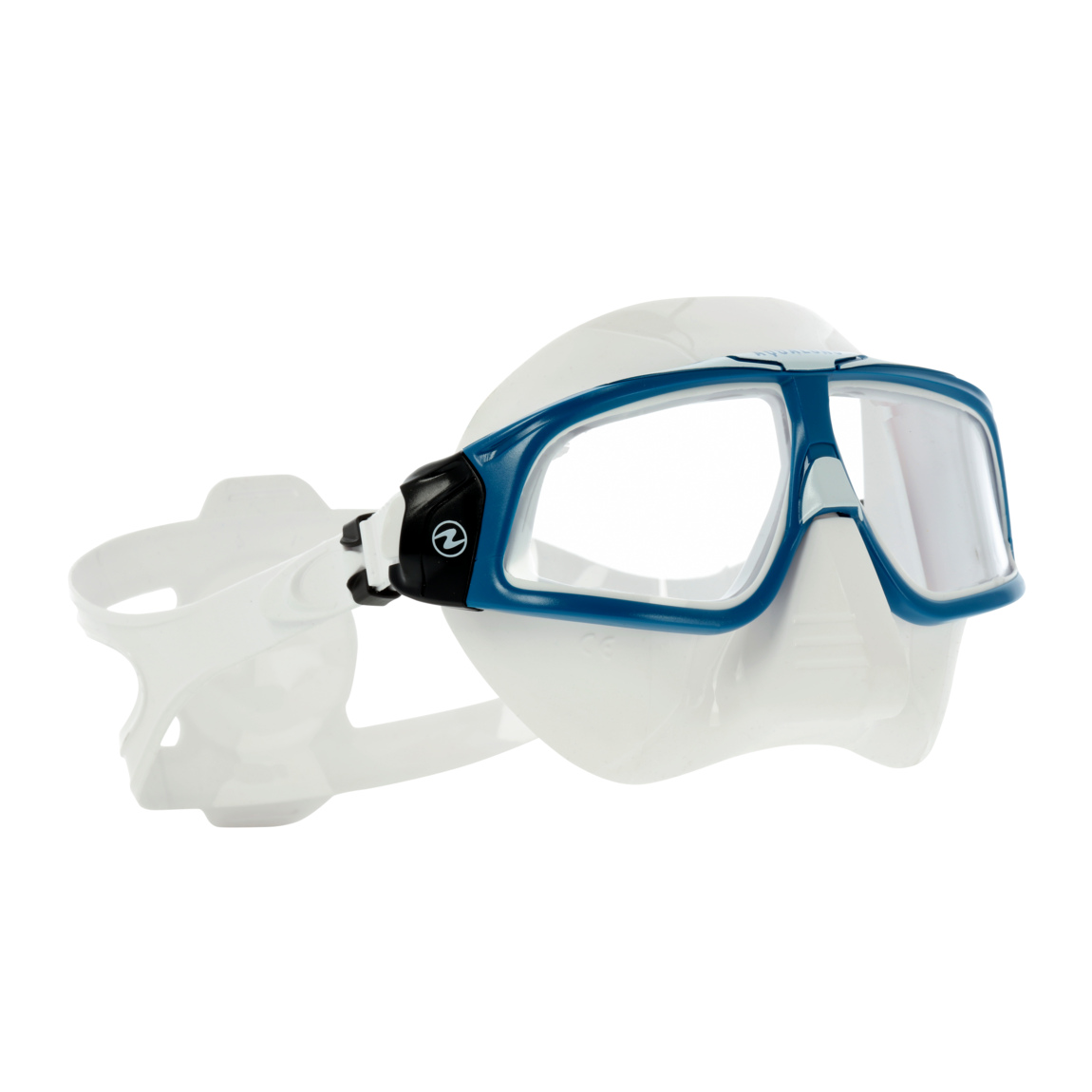 Aqualung Sphera X - Clear Lens - White/Petrol Freediving Mask | Manex