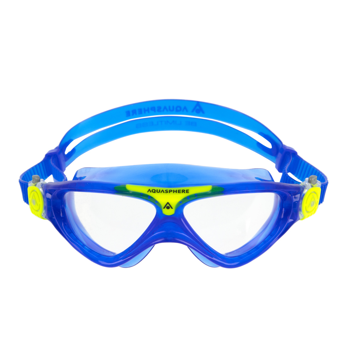 Aquasphere Vista Junior - Clear Lens - Blue/Yellow Swim Mask | Manex