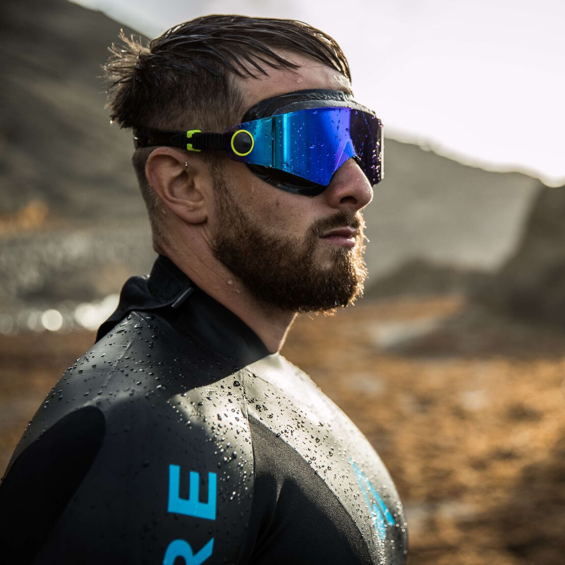 Aquasphere DEFY. Ultra - Blue Titanium Mirrored Lens - Swim Mask | Manex