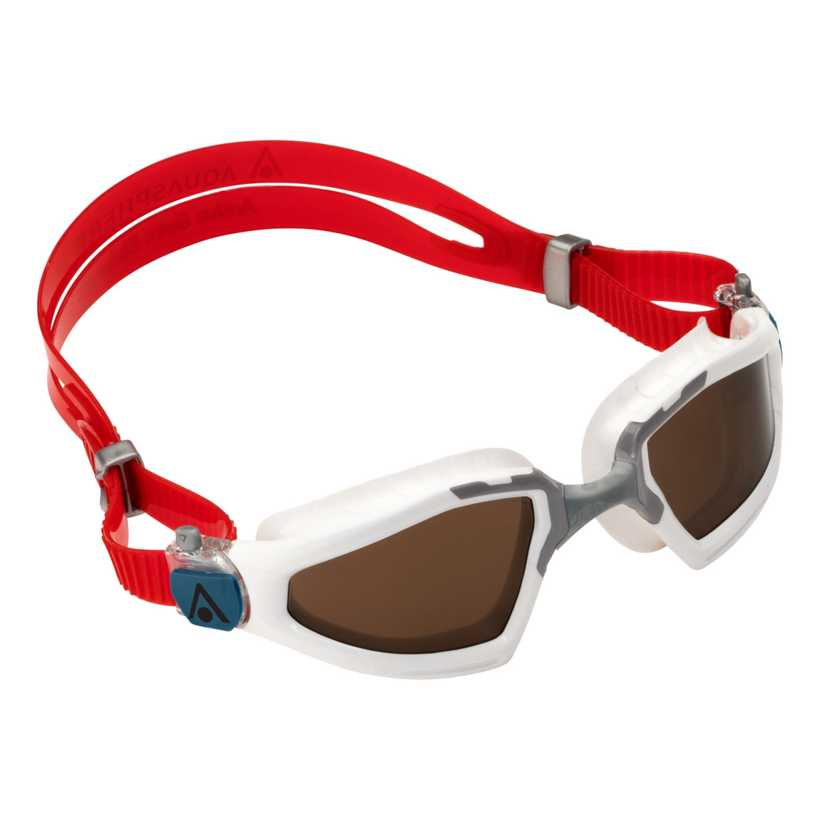 Aquasphere Kayenne Pro - Brown Polarized Lens - White/Red Swim Tri ...