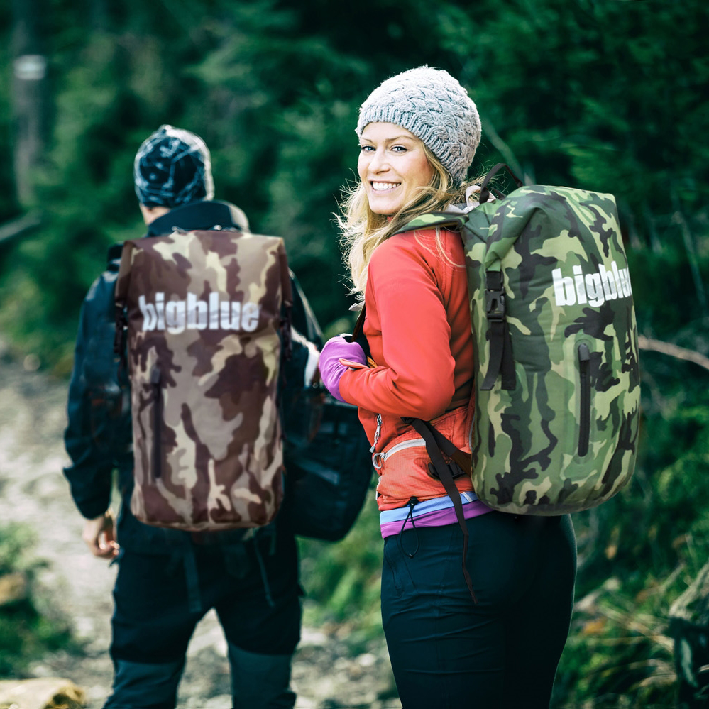 BigBlue Backpack Dry Bag 30L Camo Pink | Manex