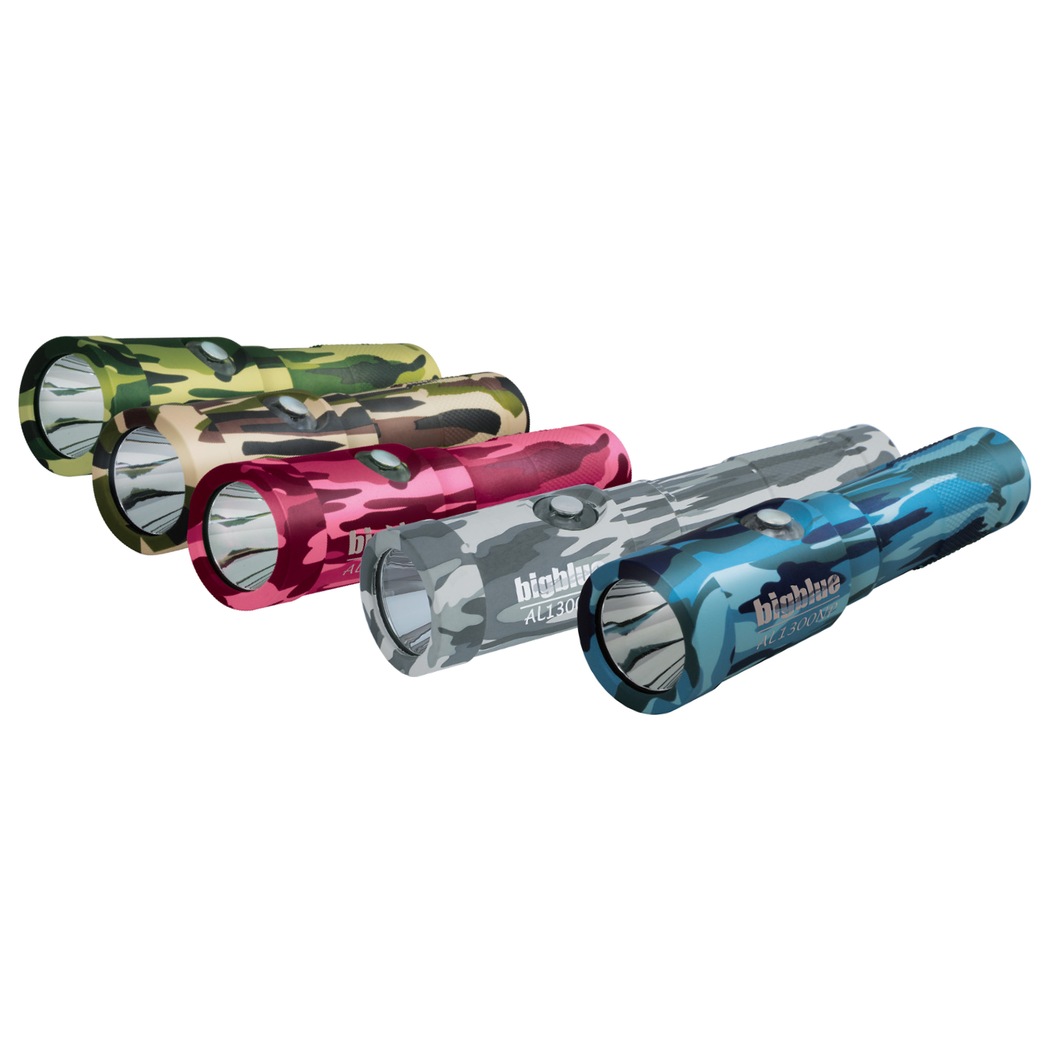 BigBlue 1300-Lumen Narrow Beam Dive Torch Light - Camouflage | Manex