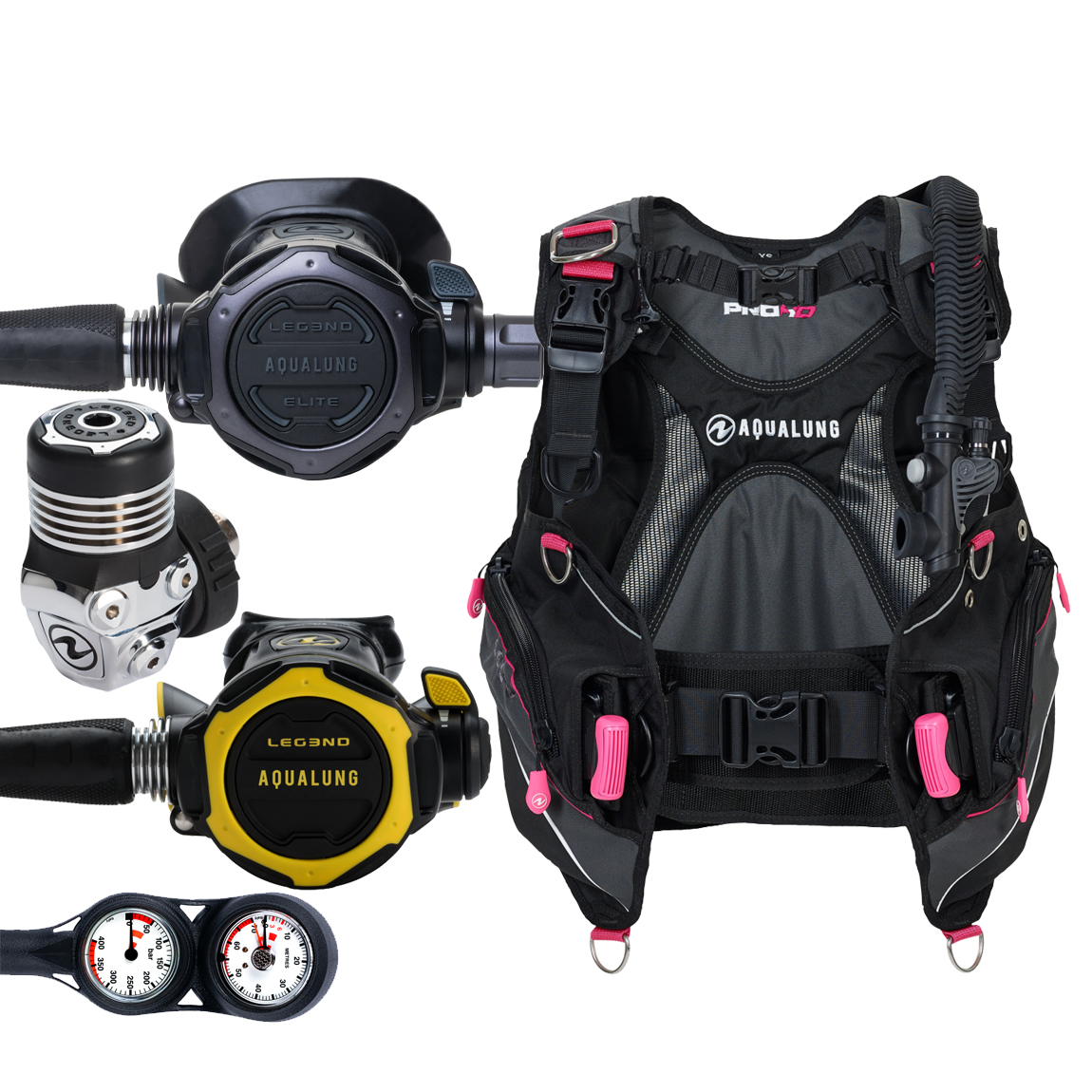 LEG3ND Elite Black | Pro HD Women - Scuba Hardgear Set | Manex